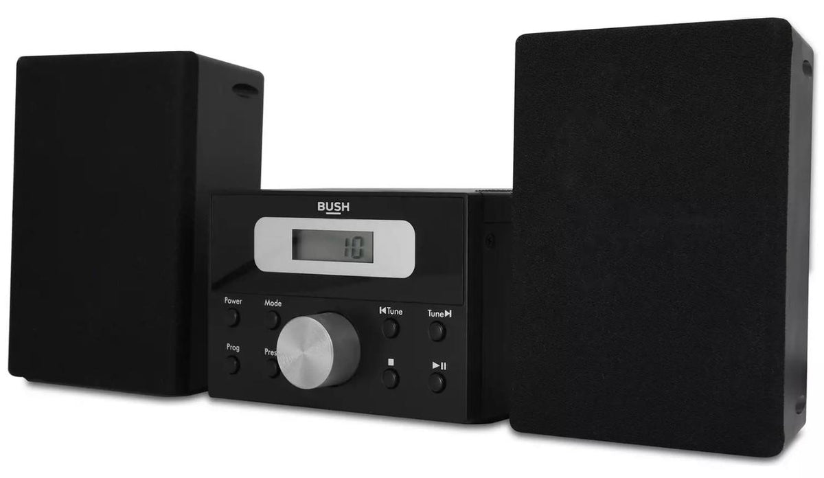 Bush Black LCD CD Micro System | Top Loading CD Player with LCD Displa ...
