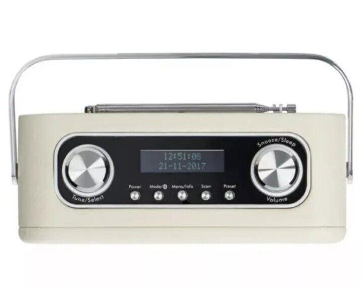 Bush Classic Cream coloured Leather Look Bluetooth DAB/FM Radio ...
