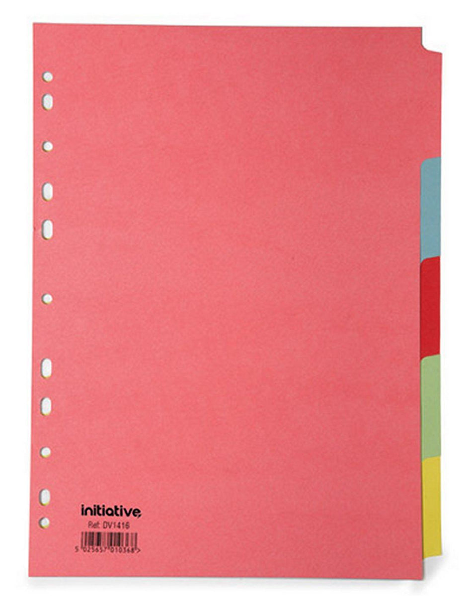 Pack of 100 A4 4 5 Part Multi coloured Manilla Dividers – Thorness.co.uk
