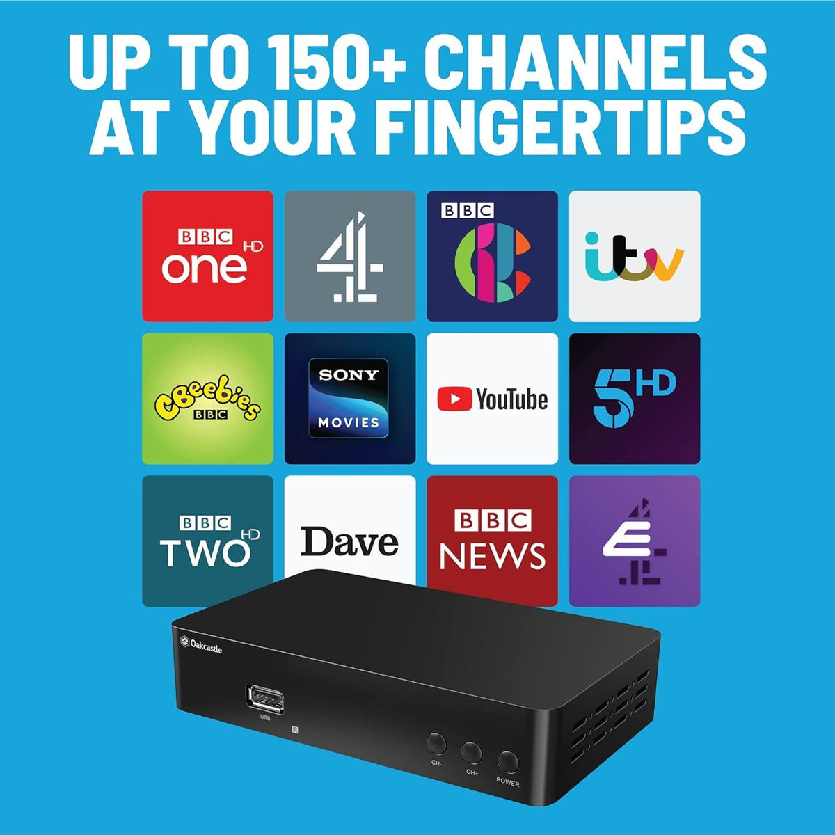 OAKCASTLE SB200 HD Satellite Freesat TV Box | USB Recorder Function ...
