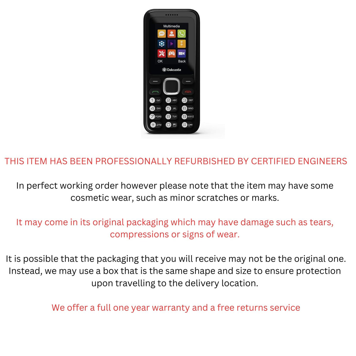 Unlocked Basic Mobile Phone | Dual SIM & Micro SD Card Slot | Bluetoot ...