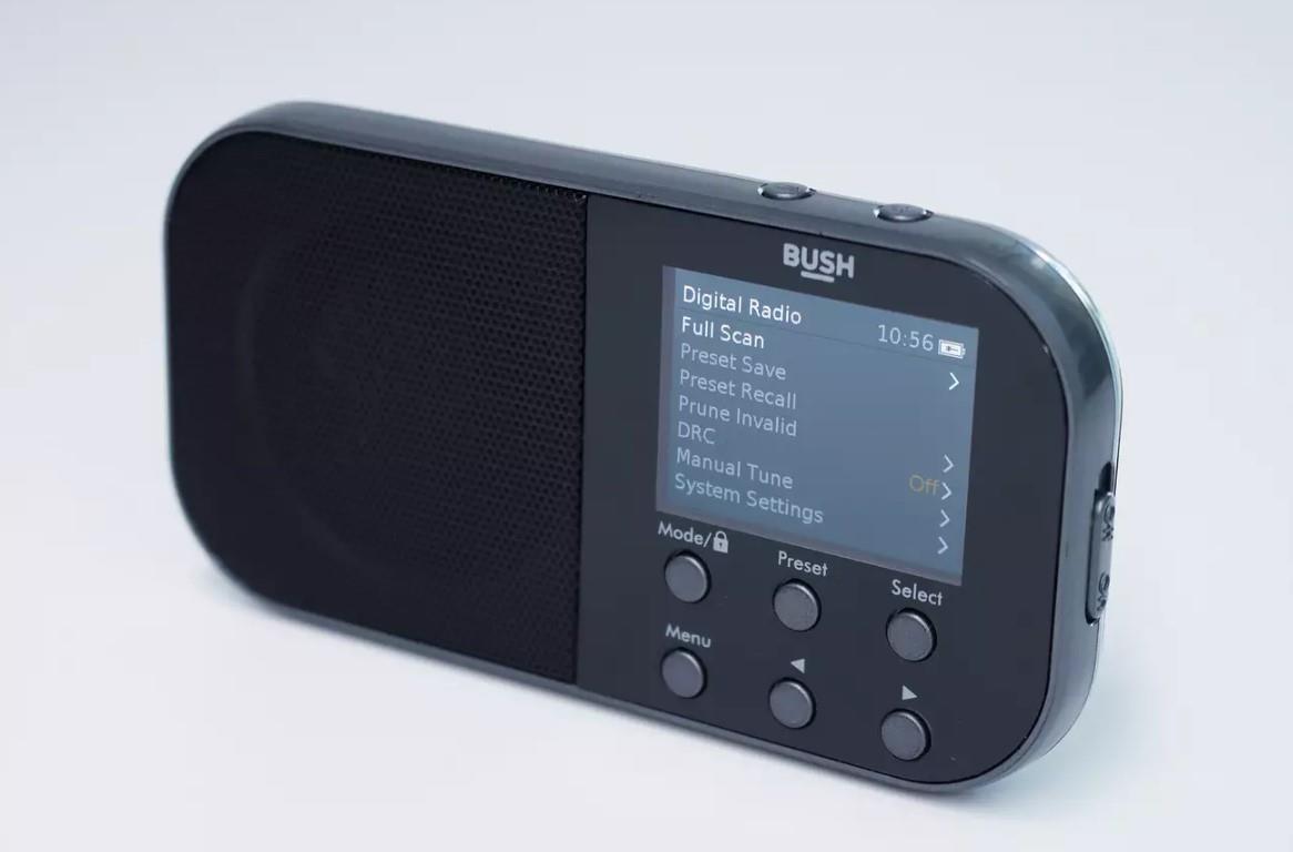 Bush Black Handheld Portable DAB+ Radio | Auto-Tune | Auto Scan | 40 s ...