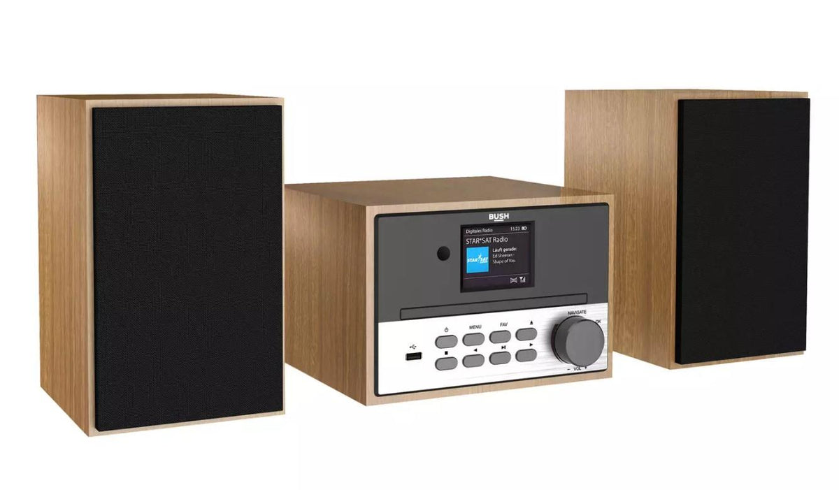 Bush DAB+ FM Bluetooth Micro Hi-Fi System | 99 preset stations ...