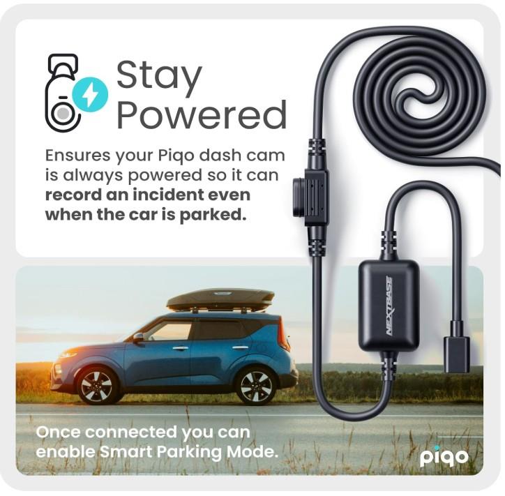 Nextbase Piqo OBD 2 Power Cable, Enables Smart Parking, LED Light ...