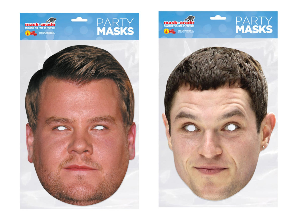 Official Gavin and Smithy Gavin and Stacey Fancy Dress Face Masks ...