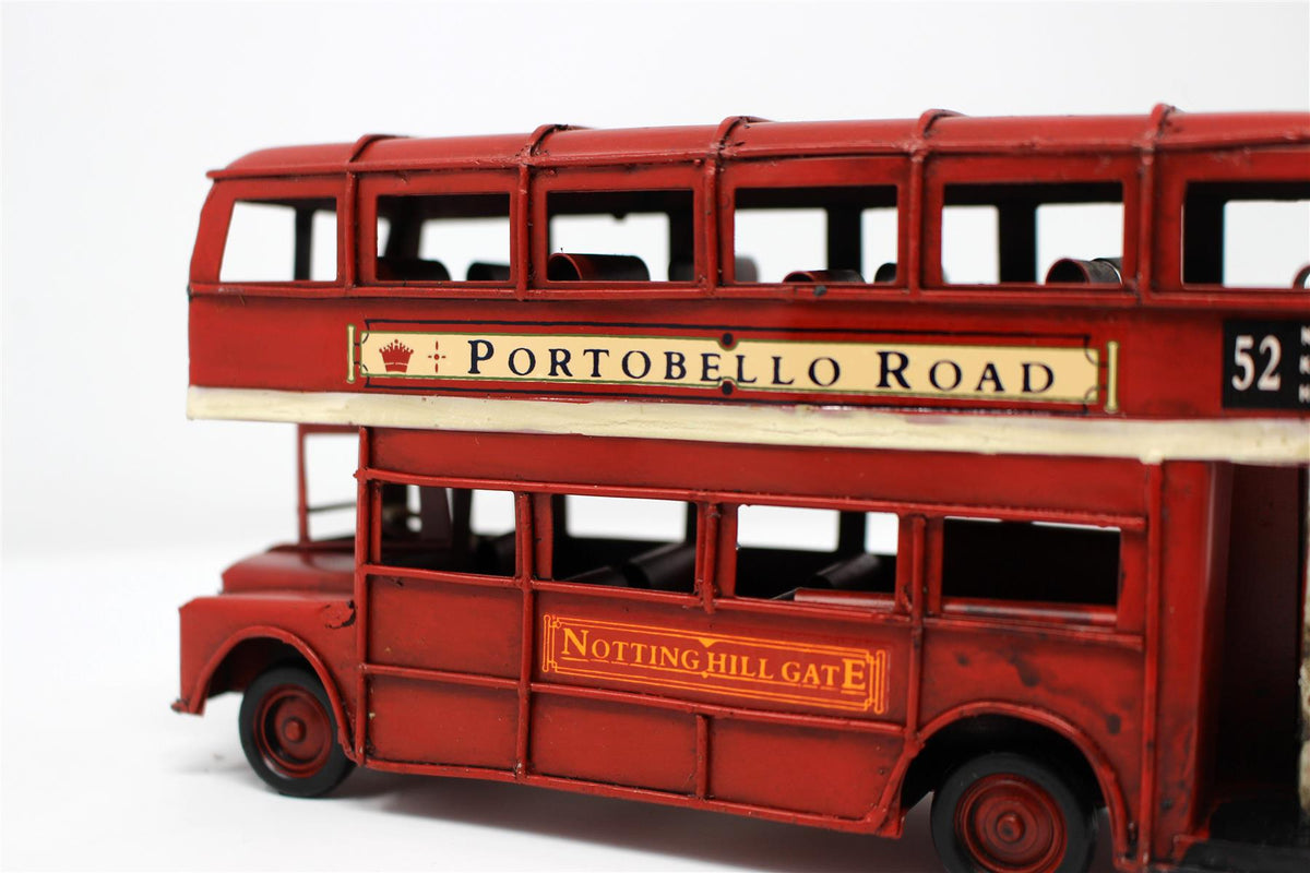 Vintage Red London Bus Kensington Metal Model Ornament – Thorness.co.uk