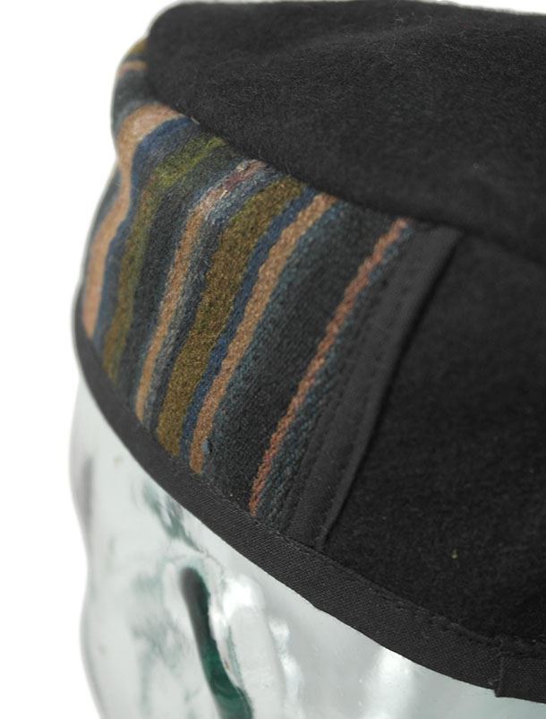 Black Tibetan Trim smoking / thinking / lounging cap Size Medium ...