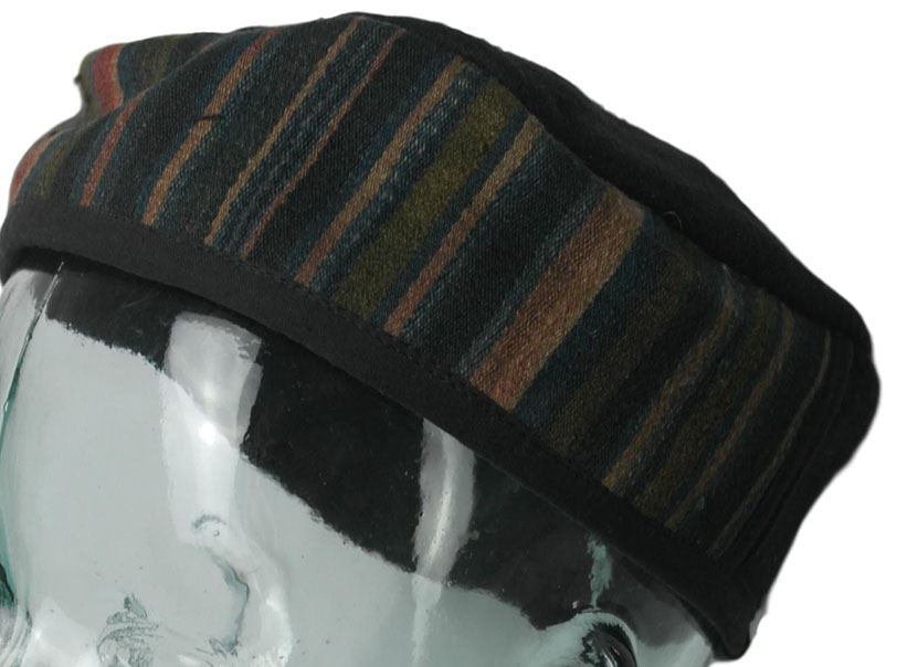Black Tibetan Trim smoking / thinking / lounging cap Size Medium ...